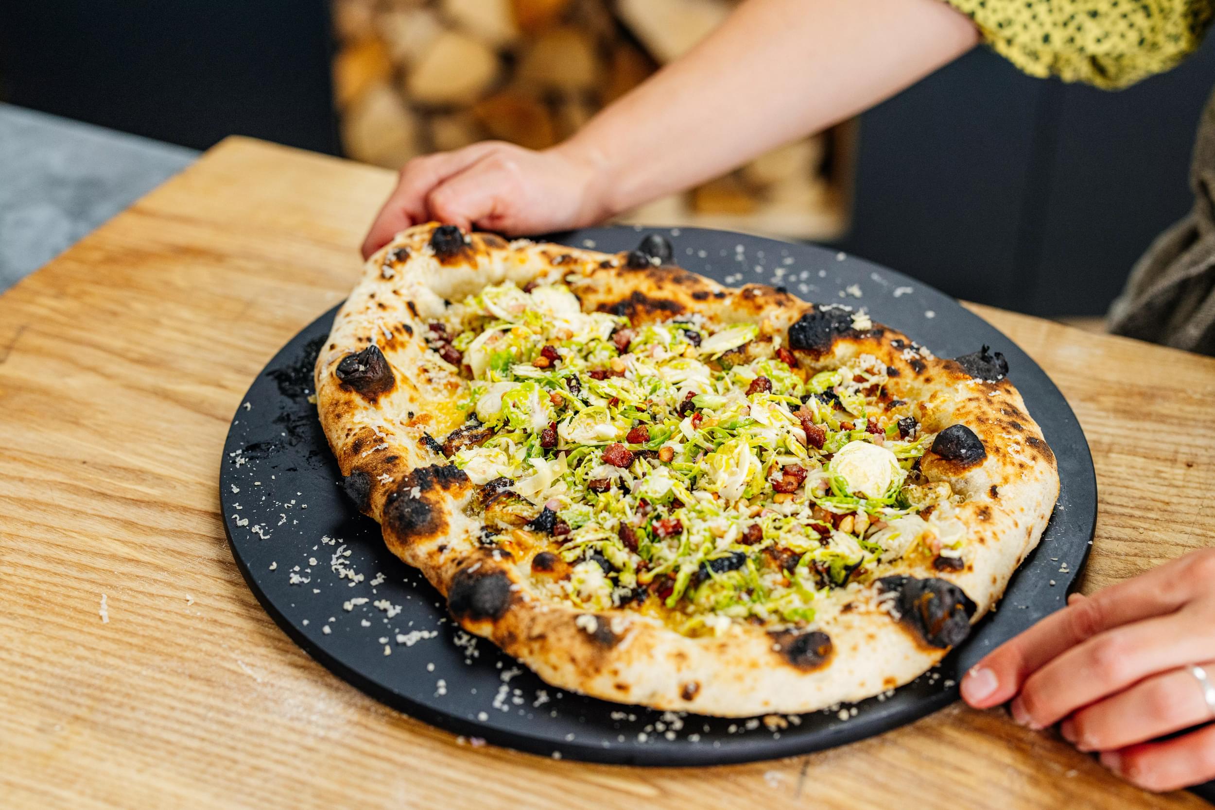 Brussels Sprout & Pancetta Pizza Recipe | Gozney US